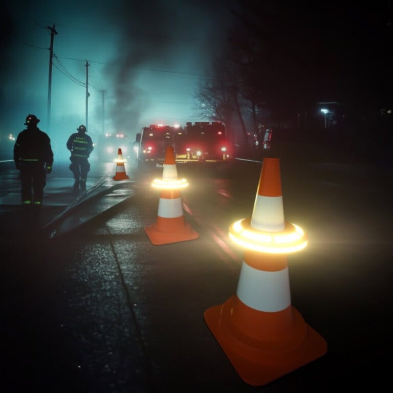 Traffic Cone Hazard Warning Lights - Roadflash